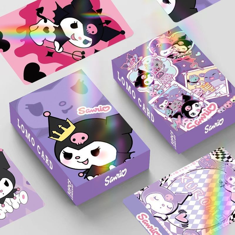Kuromi Laser Flash Lomo Card Sanrio Cute Photocard High Quality 30pcs ...