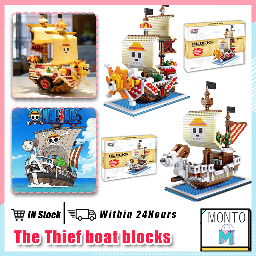 Mini Pirate Ship Series Building Block Anime Action Figures Model for ...