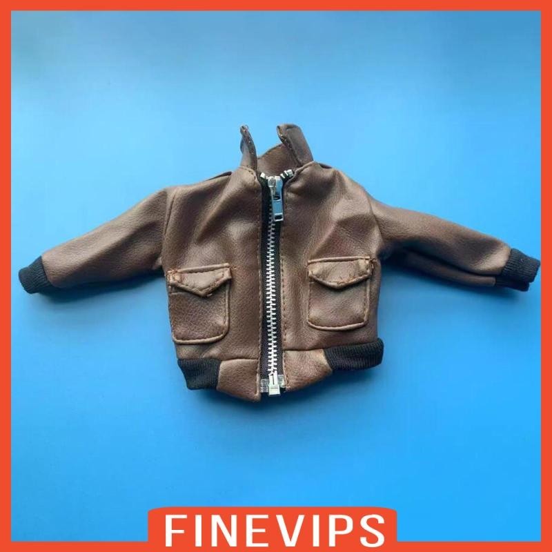 [Finevips] 1/6 Scale Action Figures Jacket PU Outfits DIY Doll Dress 12 ...