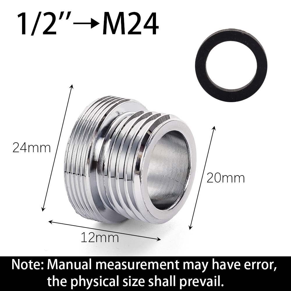 1/2'' Male Faucet Adapter Turn M22 M24 - 22mm Male To M18 M24 Thread Fittings - External Coarse ...