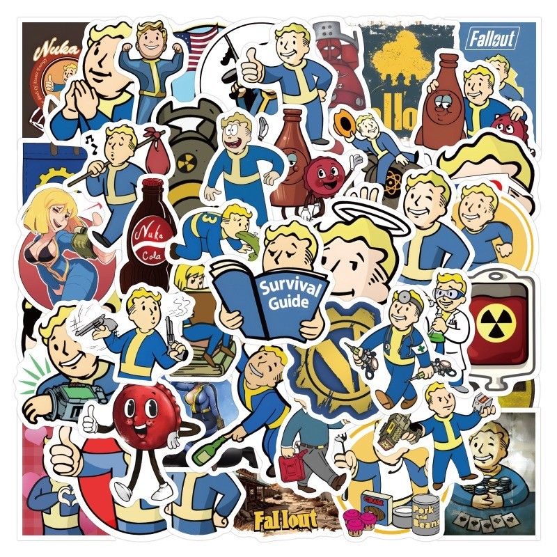 Z&M Fallout Stickers 60Pcs/Set Waterproof Stickers Decal for Toys ...