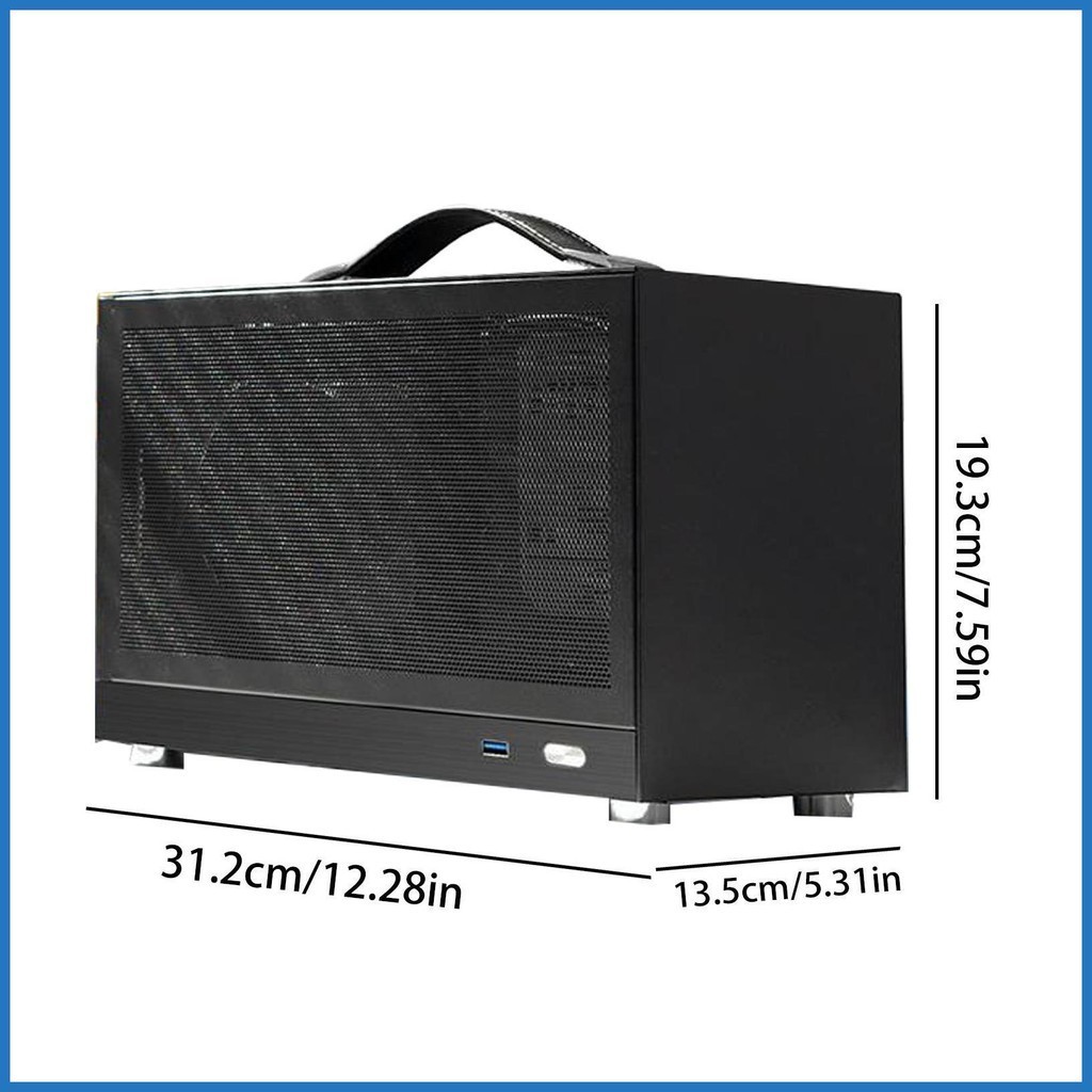 Portable ITX Computer Case PC Mini Case Micro Slim Portable Case Thickened Portable Desktop ...