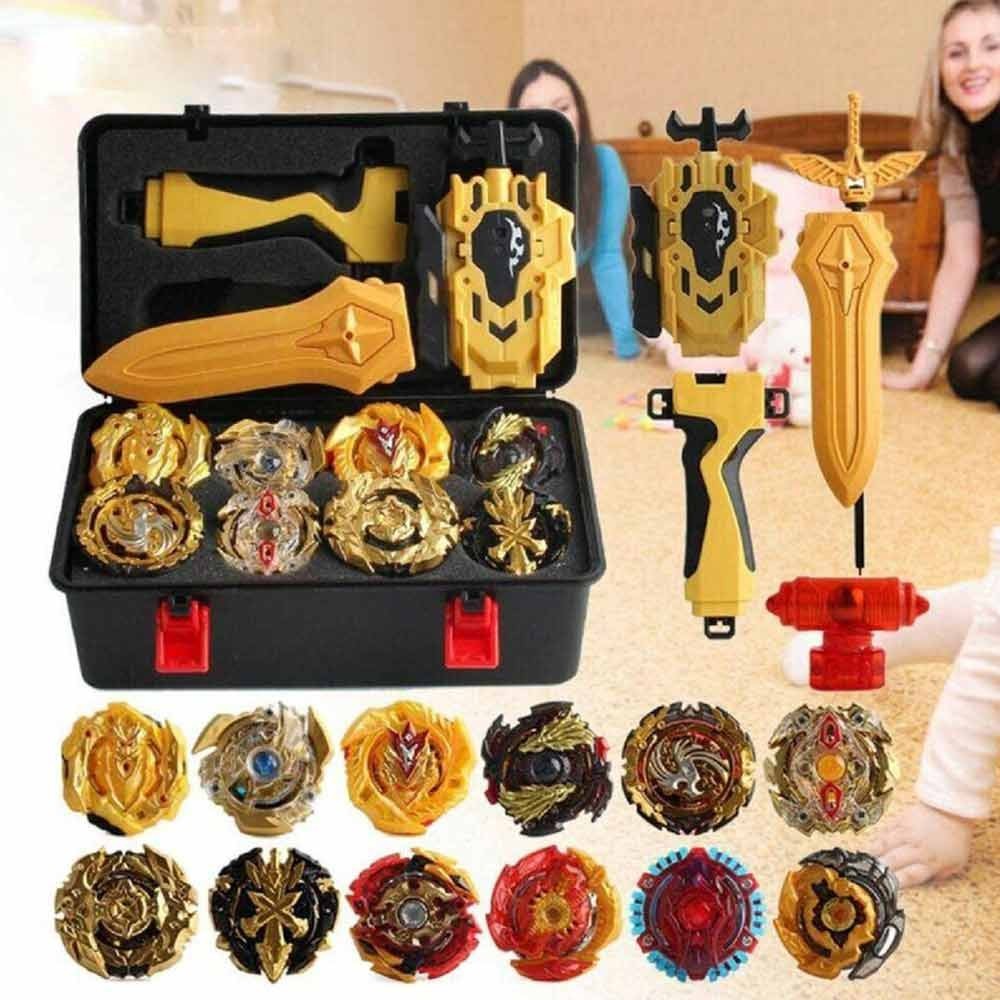 Beyblade Burst Toy Set With Light Handle Launcher Beybalde Kid's Beyblade Toys Boy Gifts Gold ...