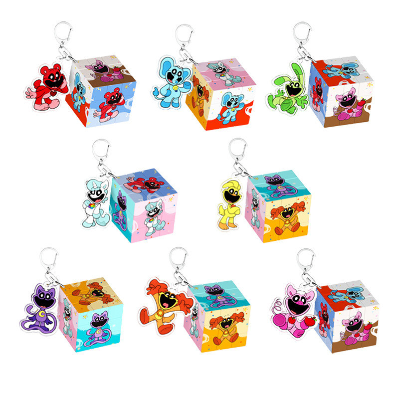 Smiling Critters Third Level Rubik's Cube Pendant Keychain For Men ...
