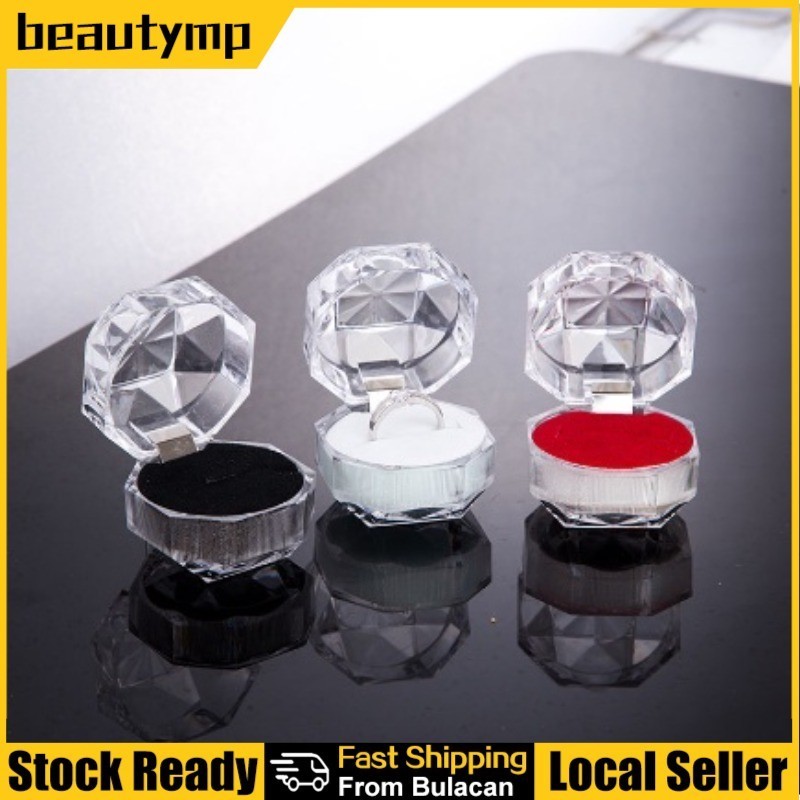20 Pcs/set Acrylic Transparent Mini Ring Box Plastic Jewelry Box ...