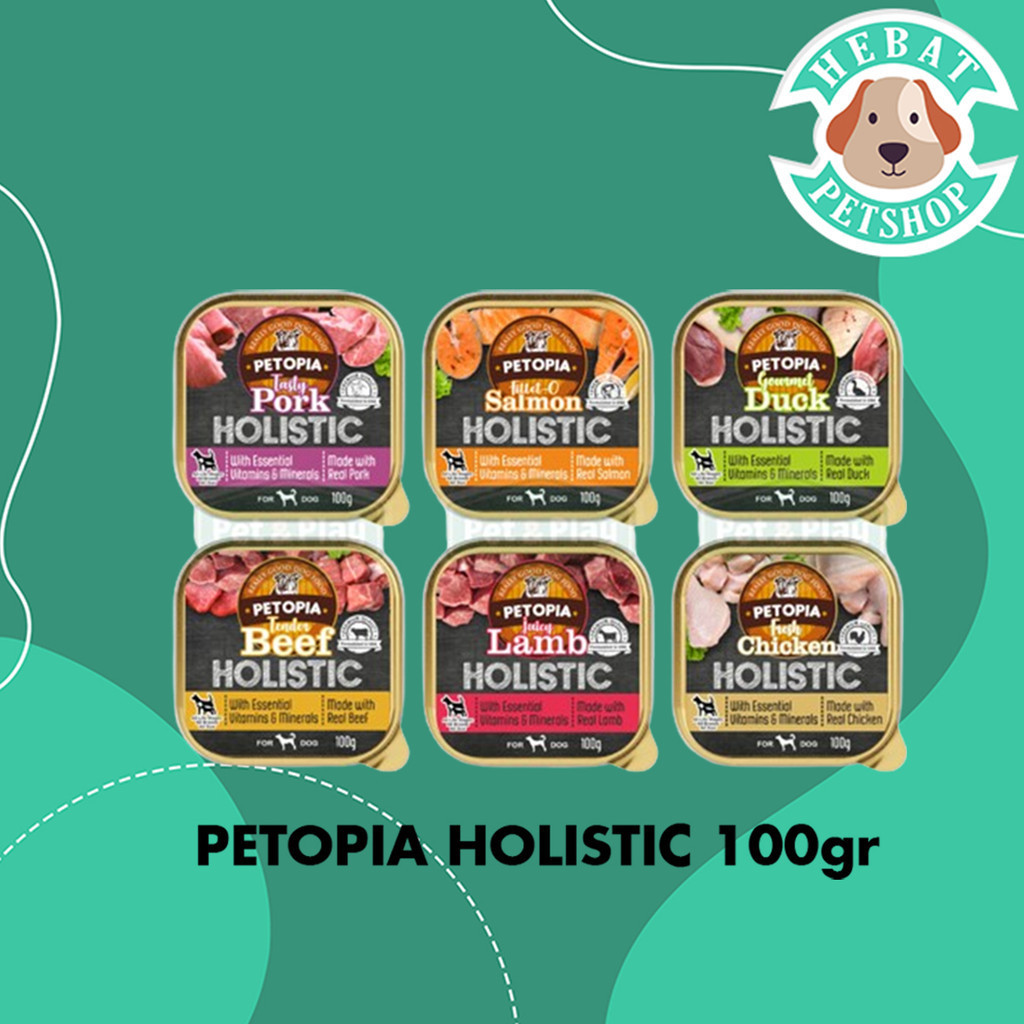 Petopia Wet Dog Food Holistic Dog Wet Food Tray 100 Grams | Shopee ...