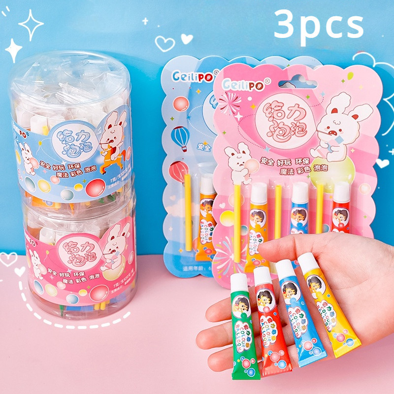 6pcs of blow bubble glue toys for kids Billy Blowing wave ball/Safety ...