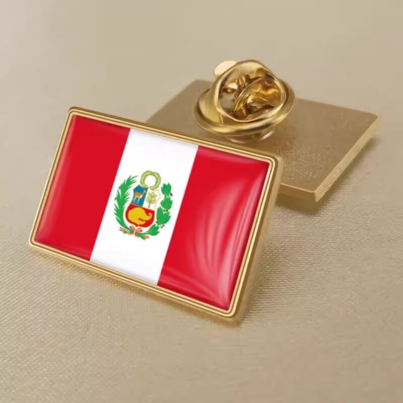 Peru Flag Pin Emblem High-end Brooch Badge | Shopee Philippines