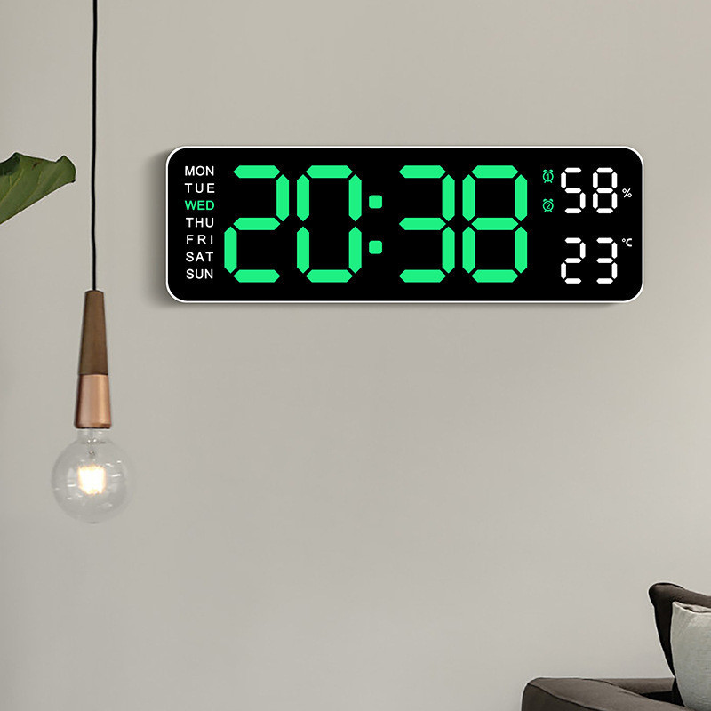 Digital Wall Clocks LED Alarm Clock Large Display Table Clock Wall ...