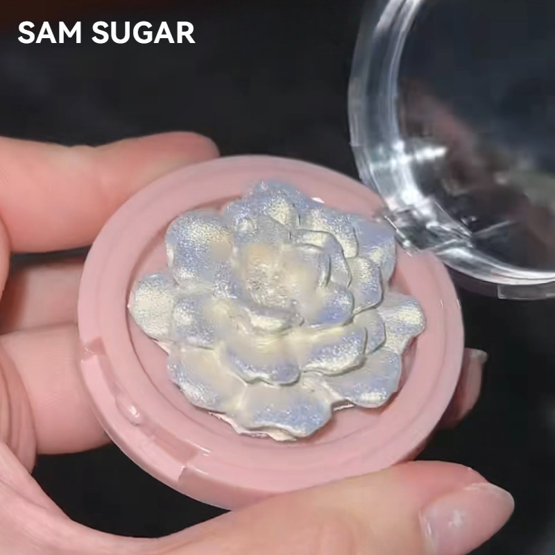 SAM SUGAR Highlight 3D Rose Highlight Powder Glitter Highlight Shimmer ...