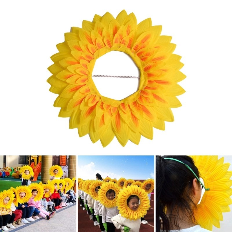 Best Sunflower Headgear Stage Performer Hat Birthday Party Hat Role ...