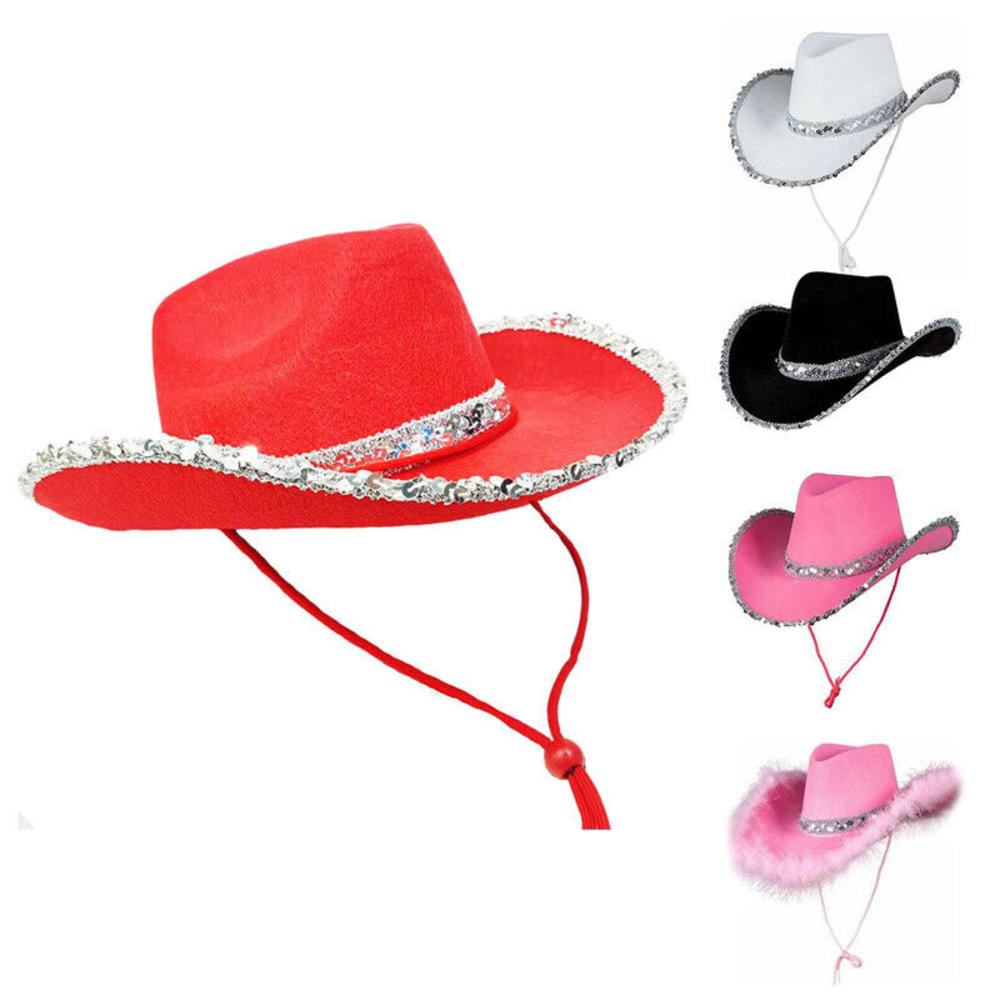 Western Cowboy Costume Set Bandana Wide Brim Western Style Sequins ...
