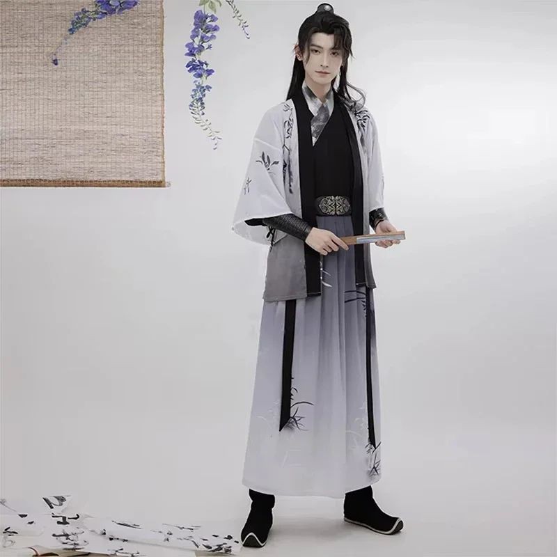 Man Traditional Hanfu Chinese Ancient Swordsman Cospaly Costume ...