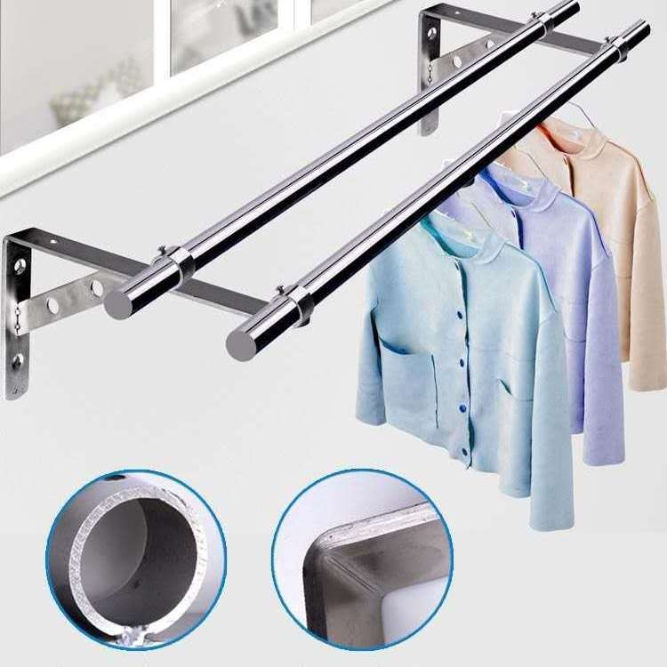 Wall-Mounted Clothes Drying Rack Outdoor Clothes Drying Rod Fixed ...