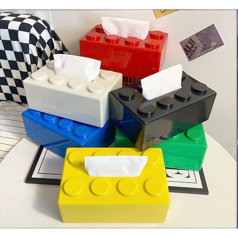 Creative Building Blocks Tissue Holder Wall-mounted Bathroom Face Towel ...