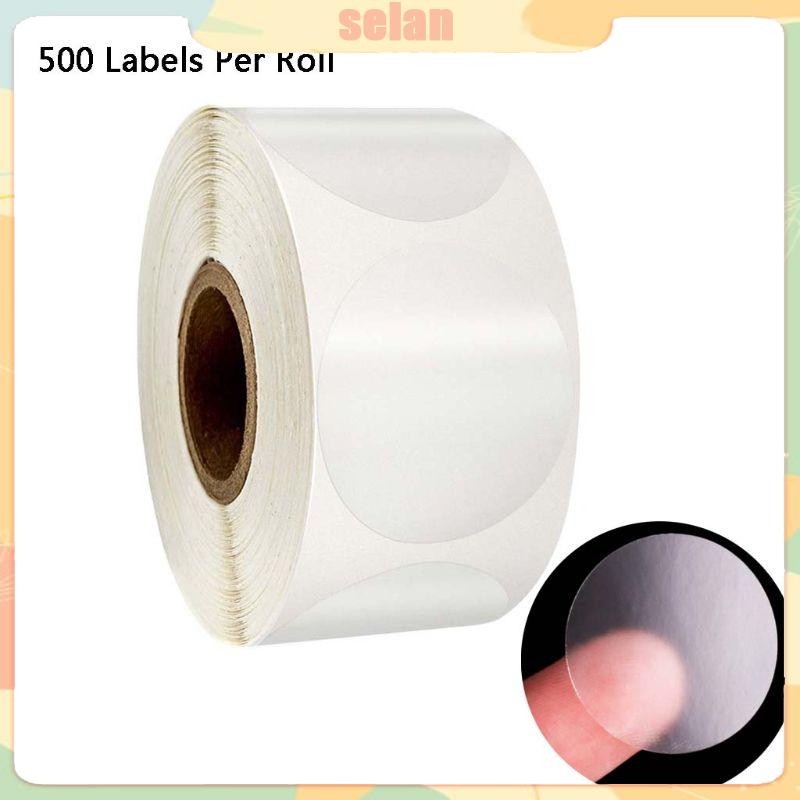 SEL Round Transparent Stickers 500pcs roll Retail Package Packaging ...