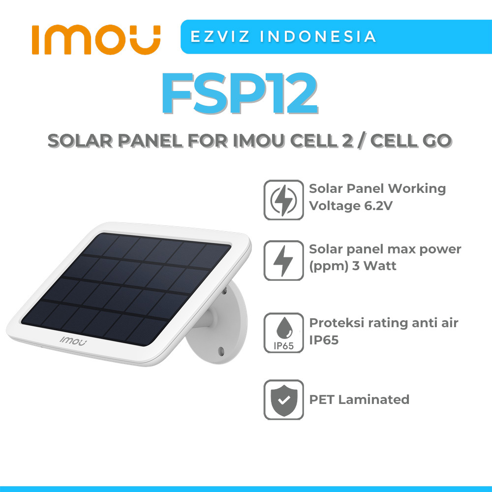 Imou FSP12 SOLAR PANEL FOR IMOU CELL 2 / CELL GO MICRO USB 6.2V 3W ...
