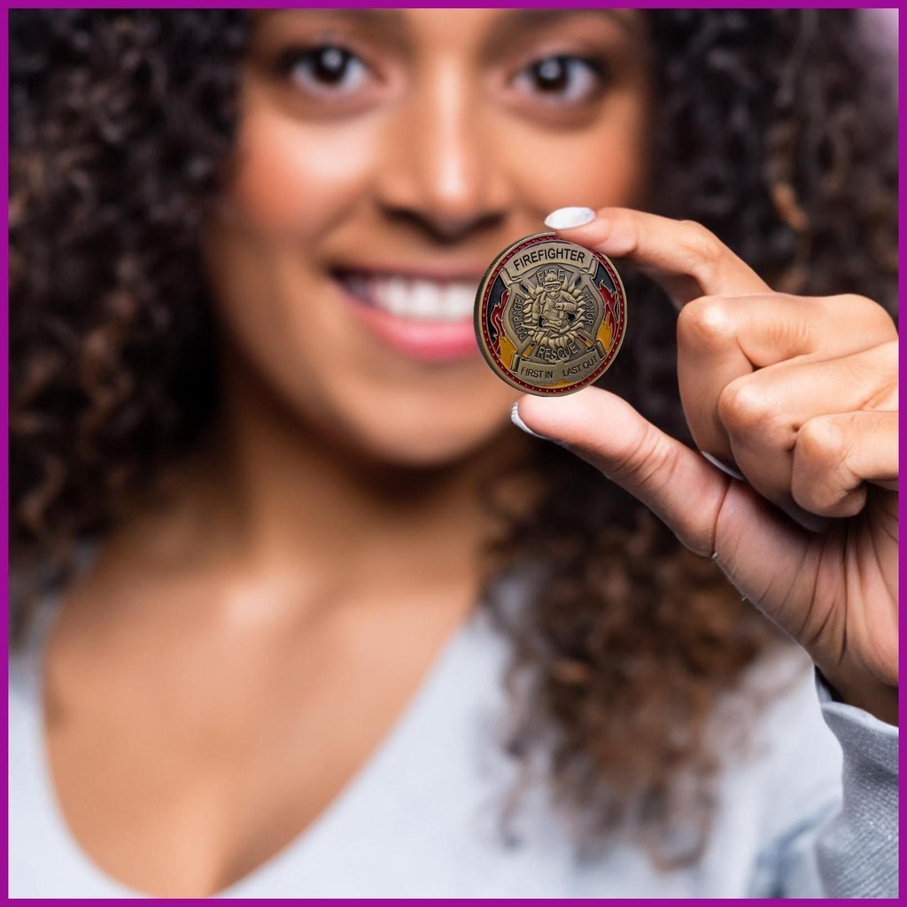 Firefighter Challenge Coin Display Fire Department Rescue Coin ...