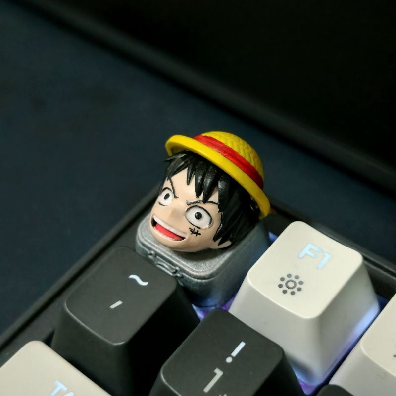 One Piece Straw Hat Luffy artisan keycaps mechanical keyboard 3d ...