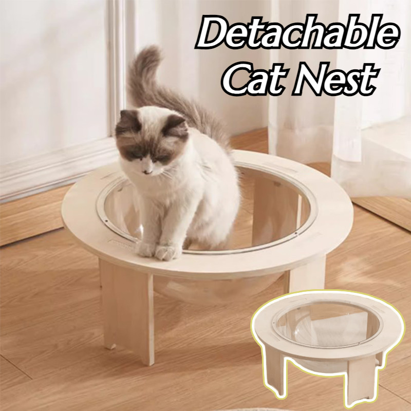 【COD】Space Capsule Cat Nest High-capacity Pet Transparent Cat Bed ...