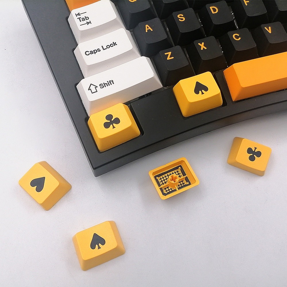 PBT Poker Keycap 1.25U 4pcs OEM Profile For Mechanical Keyboard CherryMx Gateron Kailh Switch ...