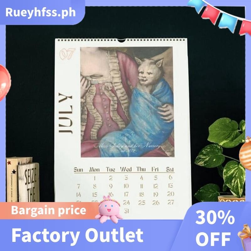 Excellent Cat Wall Calendar 2024,2024 Funny Renaissance Cat Calendar, Hanging Wall Calendar, 12 ...