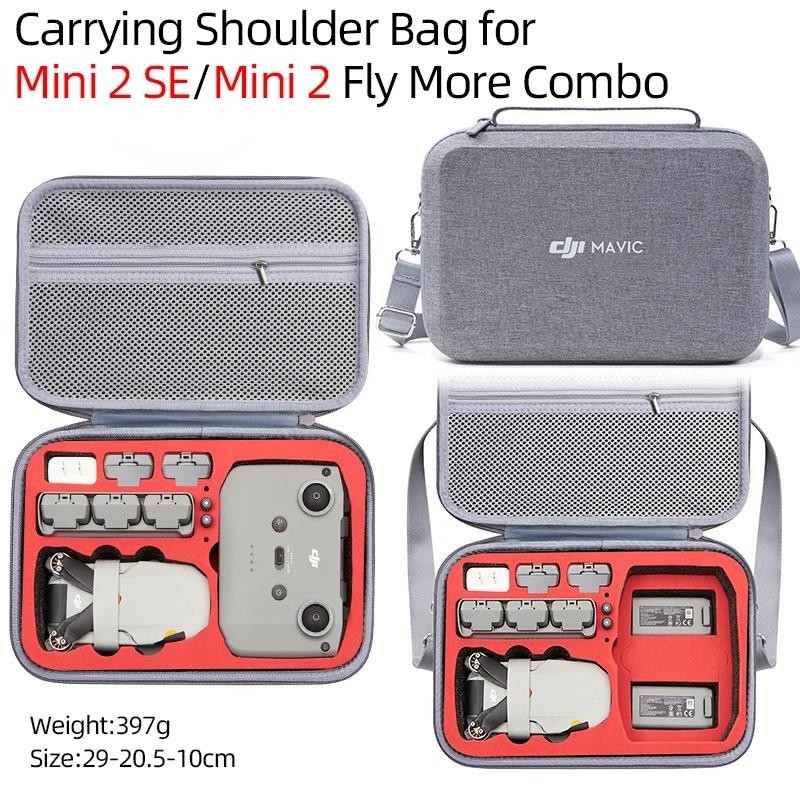 （No Drones）Drone Bag for DJI Mini 2 SE/Mini 2/Mini 4K Fly More Combo Carrying Shoulder Bag for ...