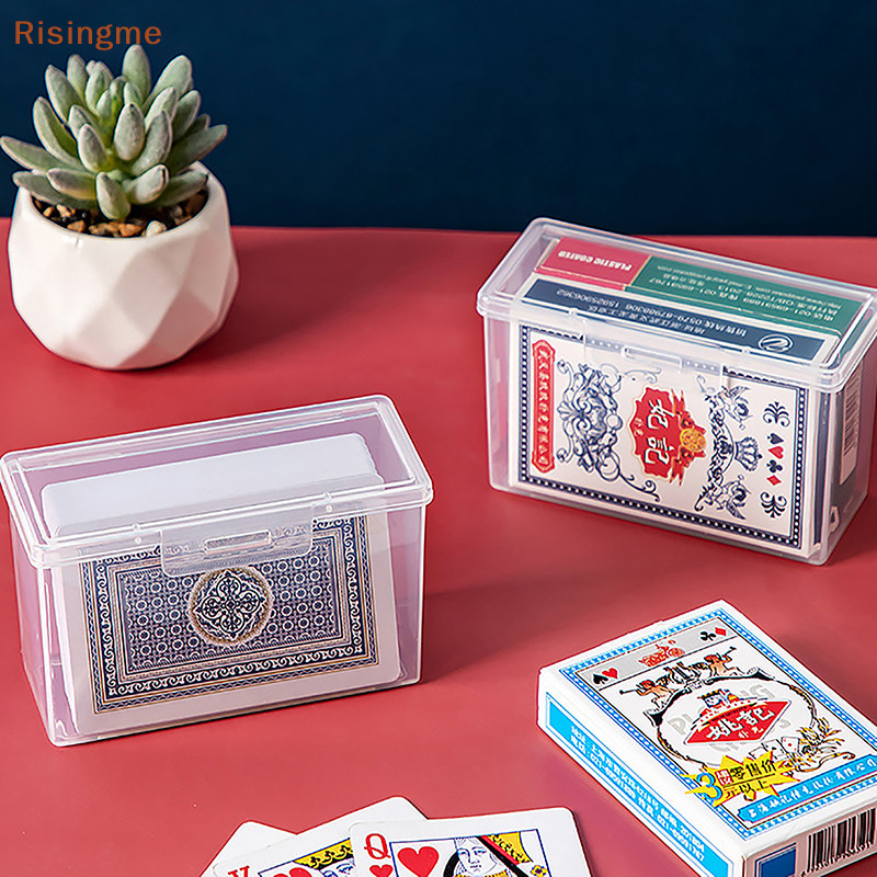 [Risingme] New Transparent Plastic Boxes Playing Cards Container PP ...