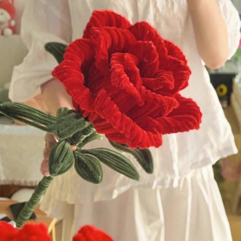 100Pcs Multicolour Fuzzy Wire Flower DIY Bouquet Craft Materials ...