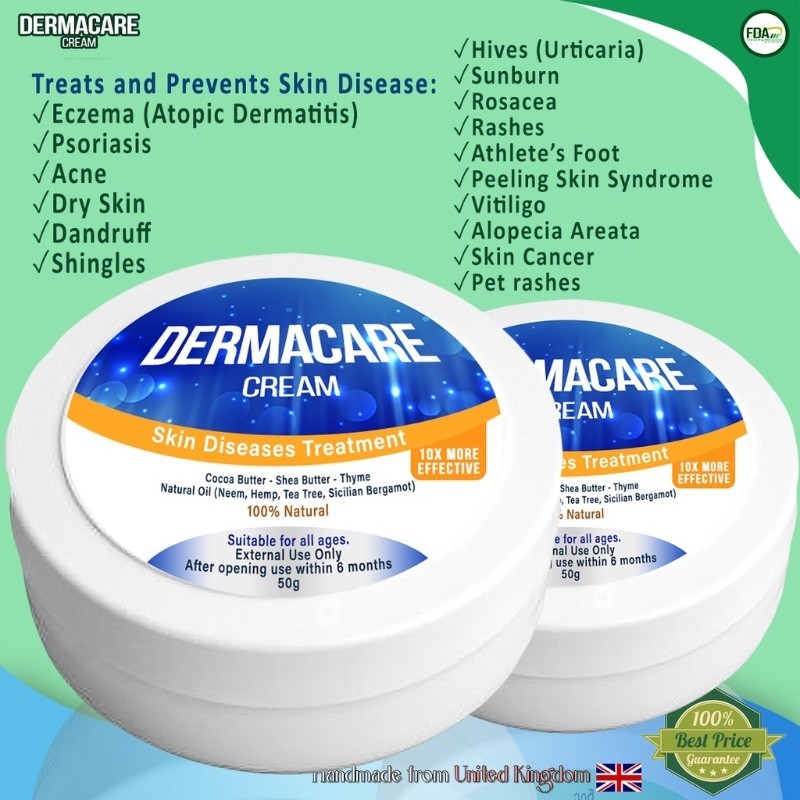 DERMA CARE CREAM -Treatments for Eczema-Psoriasis-Dry Skin-Rosacea ...