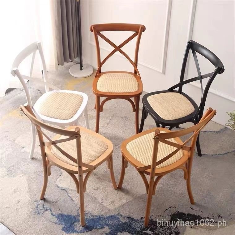 American Casual Solid Wood Chair Dining Chair Simple Home Back Fork ...