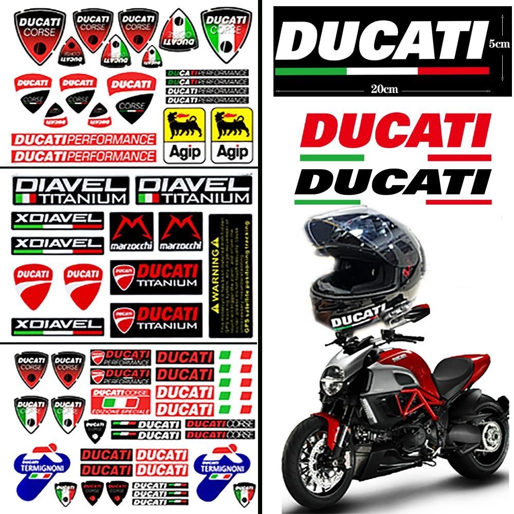 Ducati Logo Sticker Reflective Motorcycle Side Strip Helmet Sticker ...