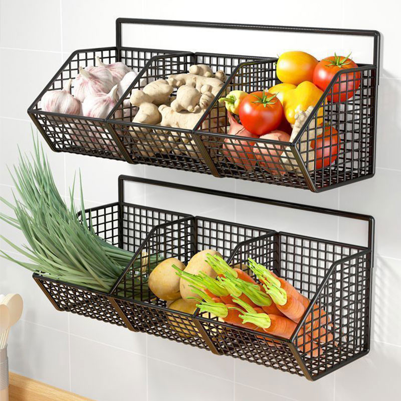 Wall Mounted Kitchen Racks Spice Storage Holder Organizer Kitchen ...