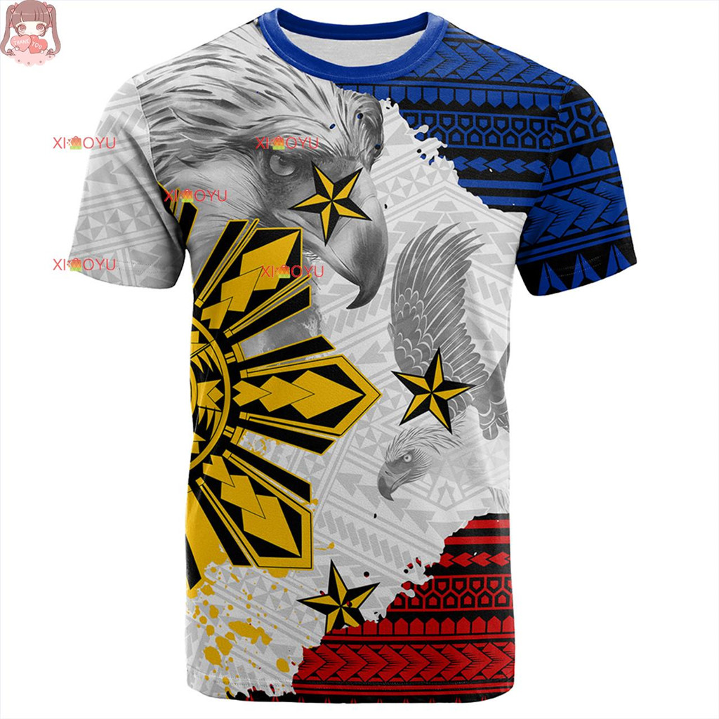 Philippines T-Shirt Eagles Filipino Sun Flag Grunge Style | Shopee ...