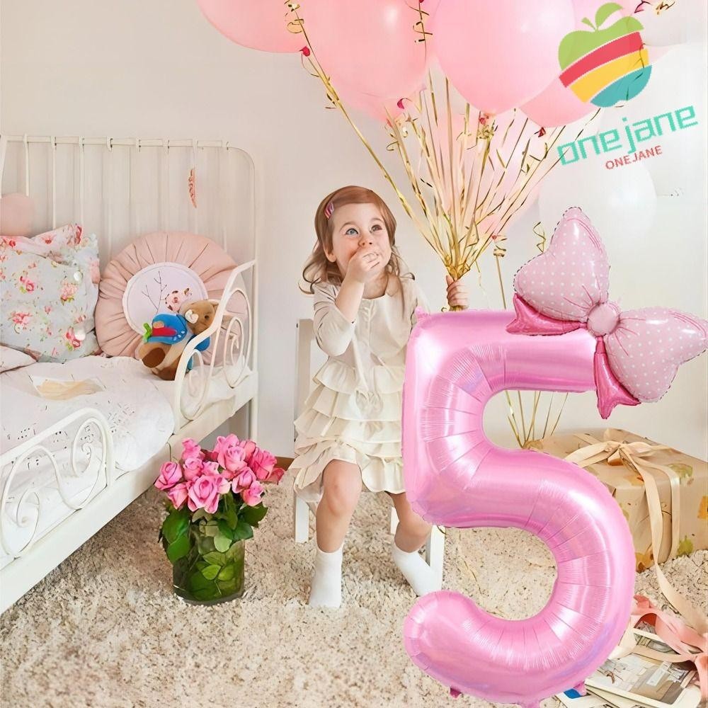 ONE-JANE Birthday Number Ballons, 40 Inch Girls Jumbo Number Balloon ...