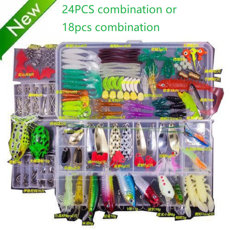[LUC] Practical and Affordable Fishing Bait Set 18/24 Pieces Minnow ...