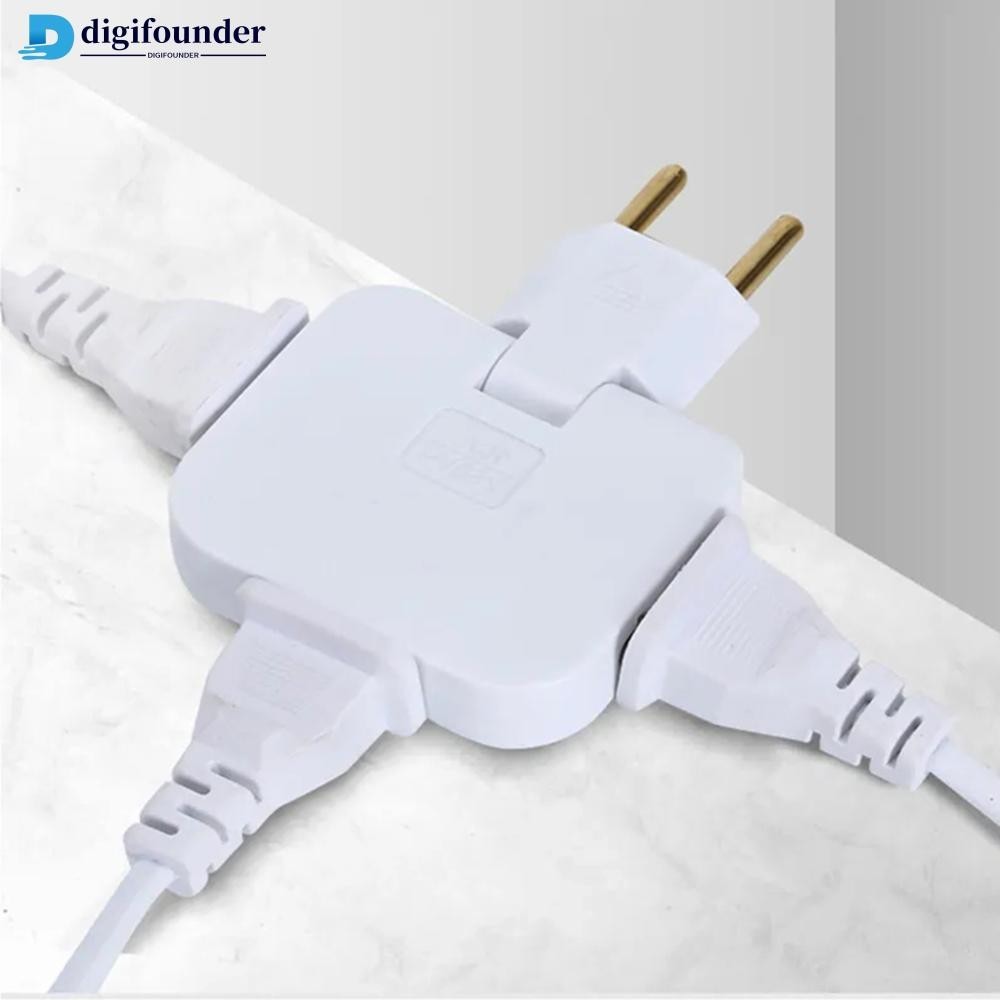 DIGIFOUNDER EU Plug 3 AC Outlet Power Strip Multiprise 1 Convert 3 ...