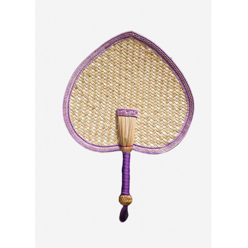 Handmade Heart-shaped Bamboo Weave Fan Hand Weaving Fan For Summer ...