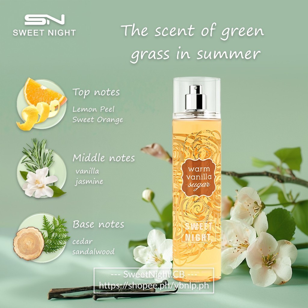 Sweet Night Perfume Fragrance 236ML Body Mist Warm Vanilla Sugar # ...