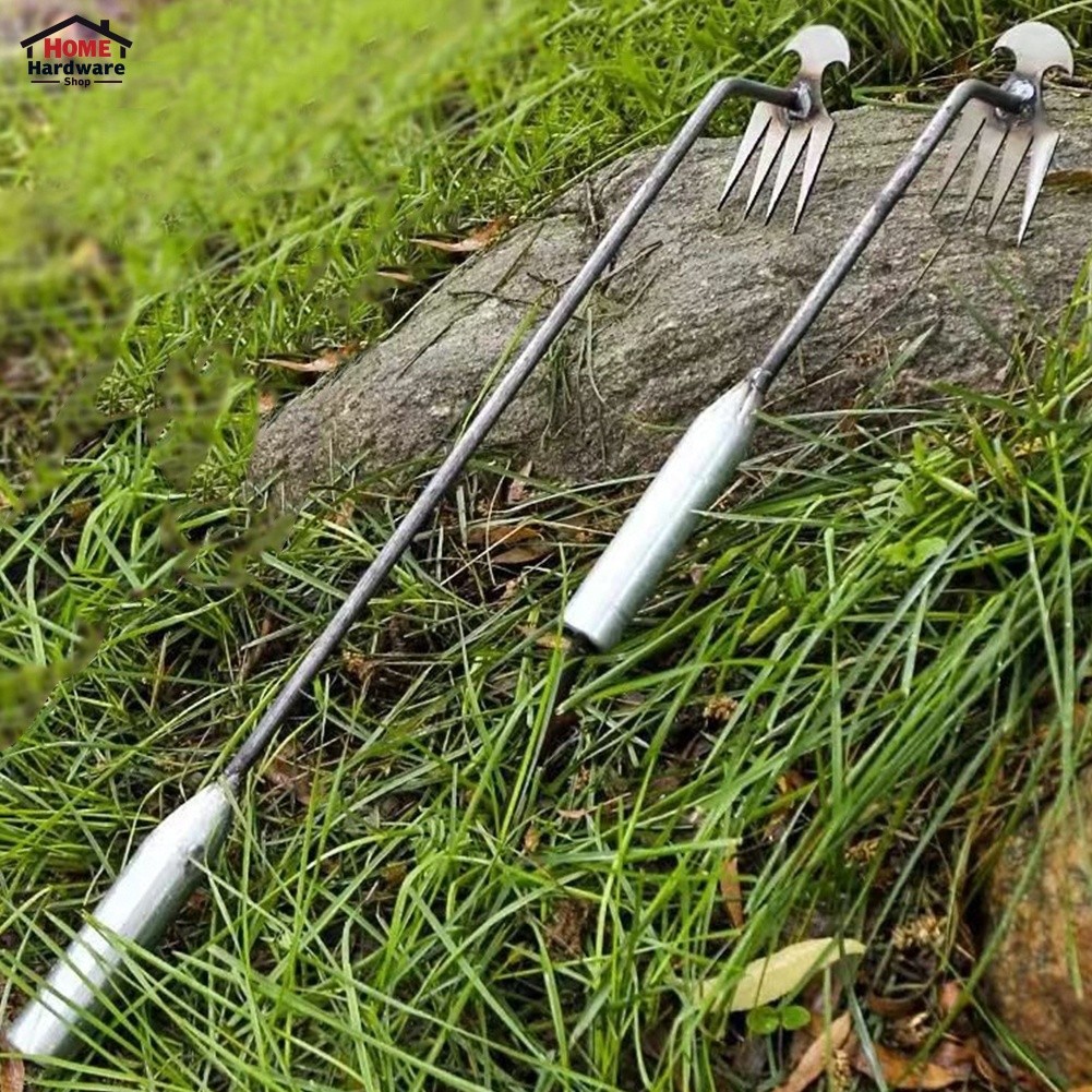 Digger 4 Teeth Ergonomic Outdoor Yard Long Handle Hand Tool Planting ...