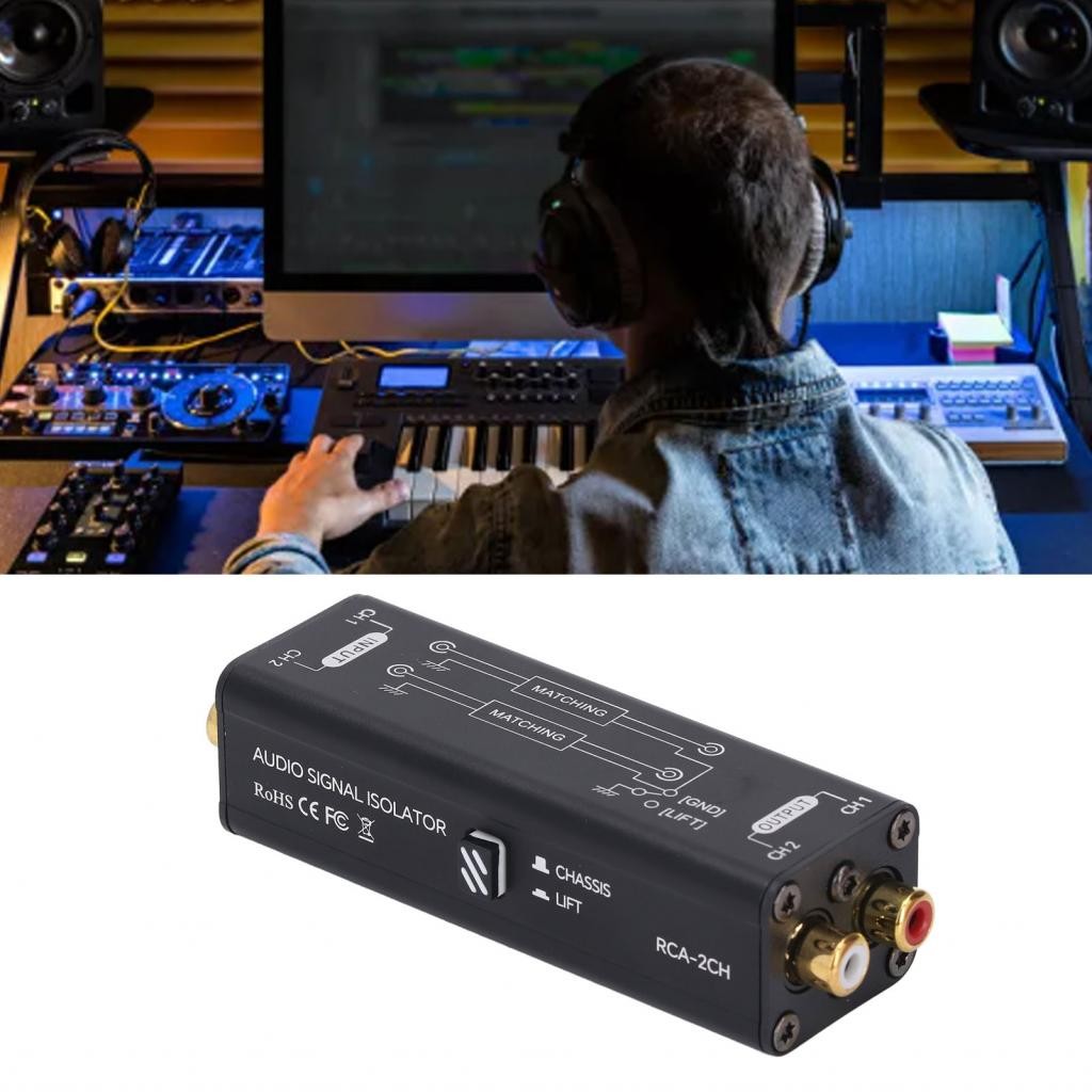 Hum Eliminator Ground Loop Noise Isolator 2 Channel Sound Signal Filter ...