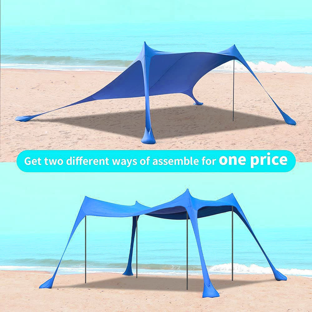 Beach Tarp Beach Sand Digging Tent Lycra Sunshade Sunscreen Shelter ...