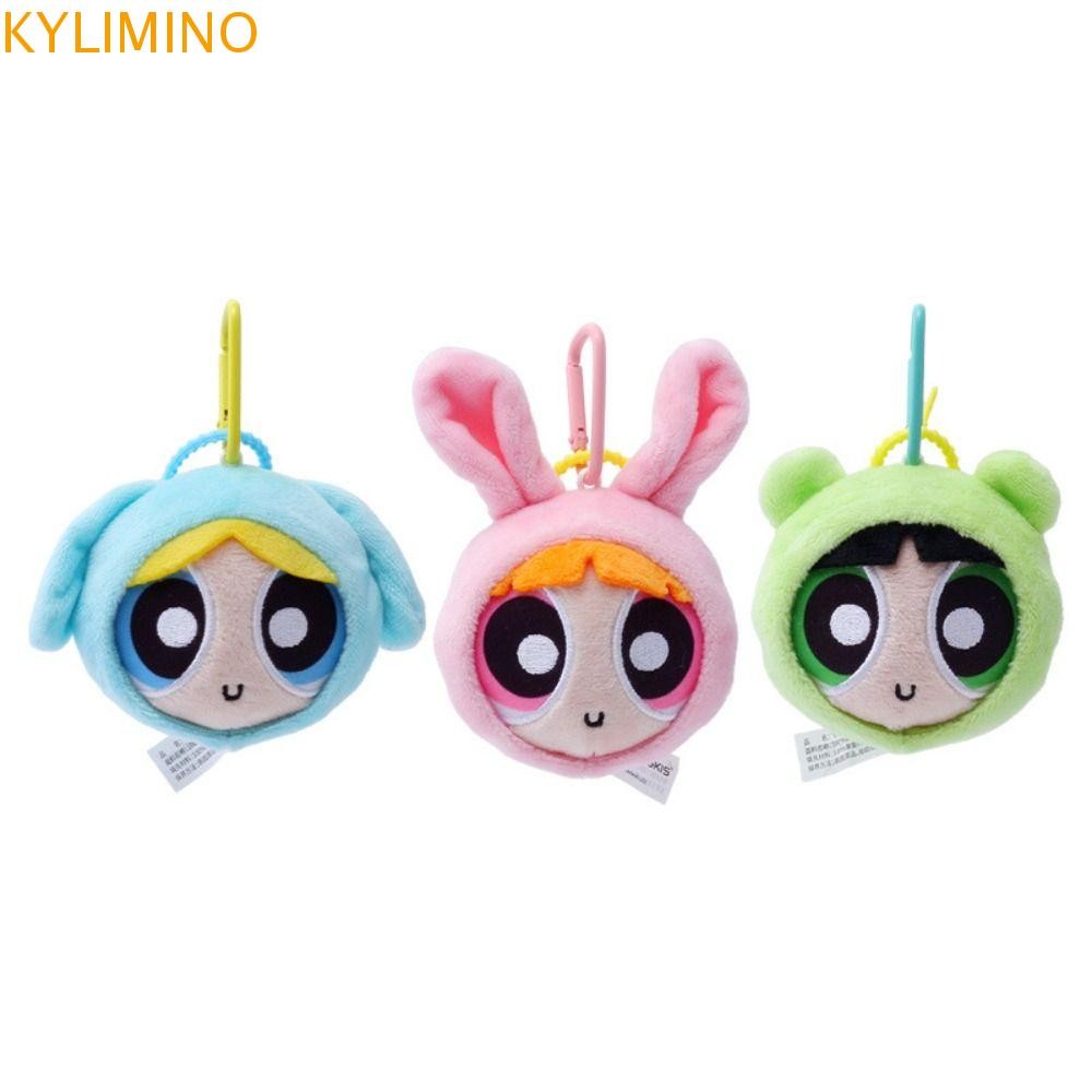 KYLIMINO Powerpuff Girls Plush Keychain, Blossom Buttercup Powerpuff ...