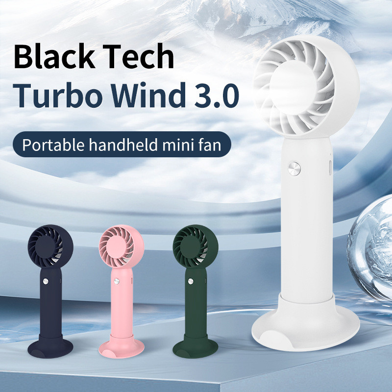 New Turbofan USB Desktop Stand Handheld Fan 2-in-1 Portable Outdoor ...