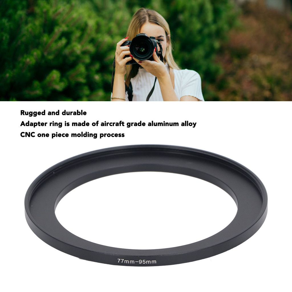 [WON] Filter Ring Adapter Professional 77mm To 95mm Full Metal Lens ...