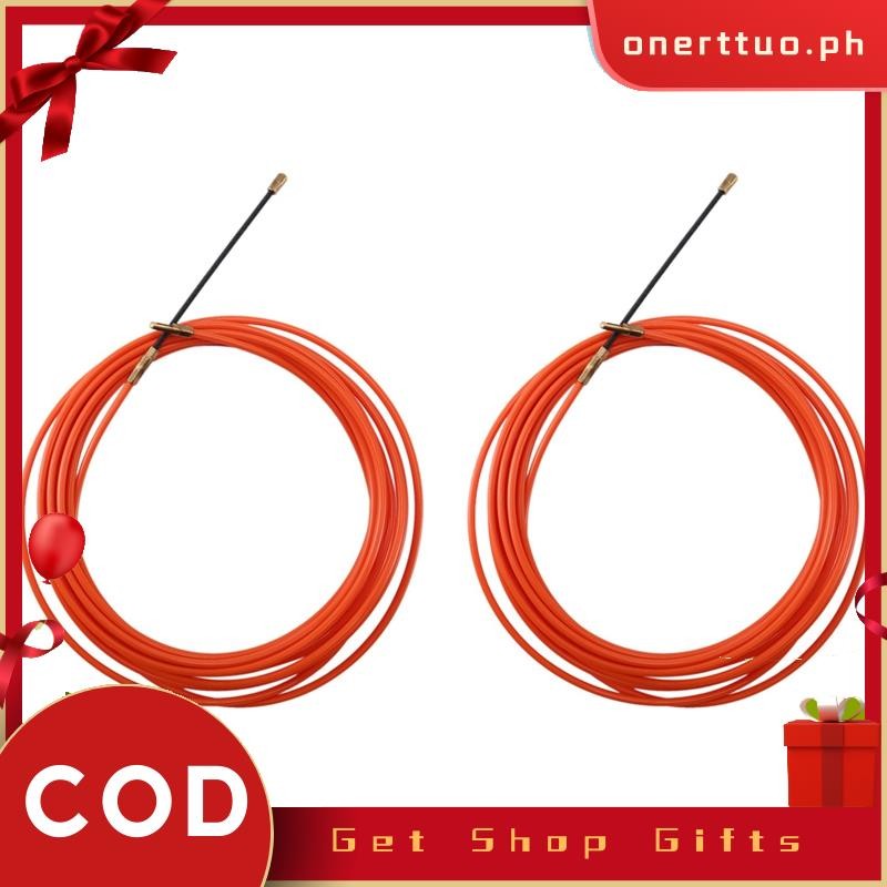 2PCS 4mm 5 Meter Orange Guide Device Nylon Electric Cable Push Pullers ...