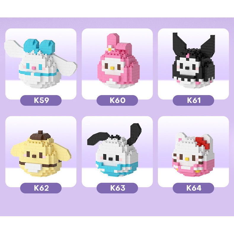 Various 3D Cute Cartoon Animal Building Block Toy Gift Anime Building ...