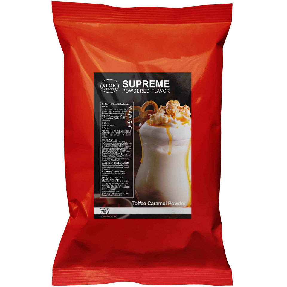 Top Creamery Supreme Toffee Cramel Powder Flavor 750g | Shopee Philippines