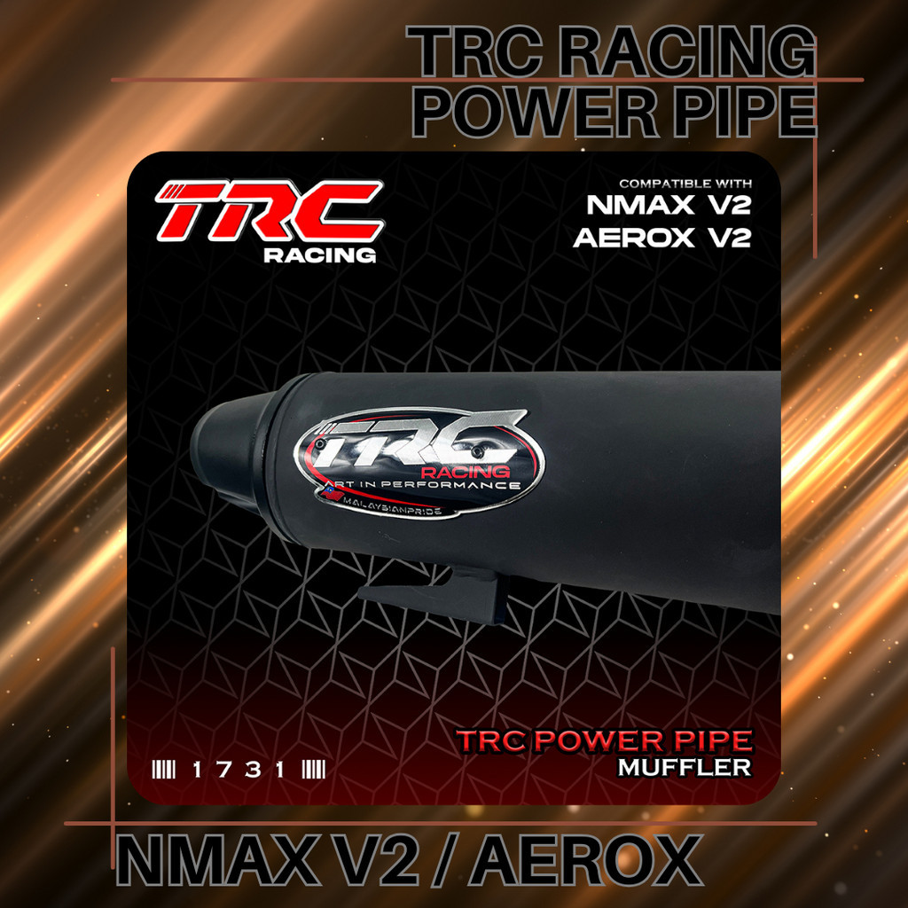 TRC Racing NMAX V2 / AEROX V2 Power Pipe Muffler Exhaust with Removable ...