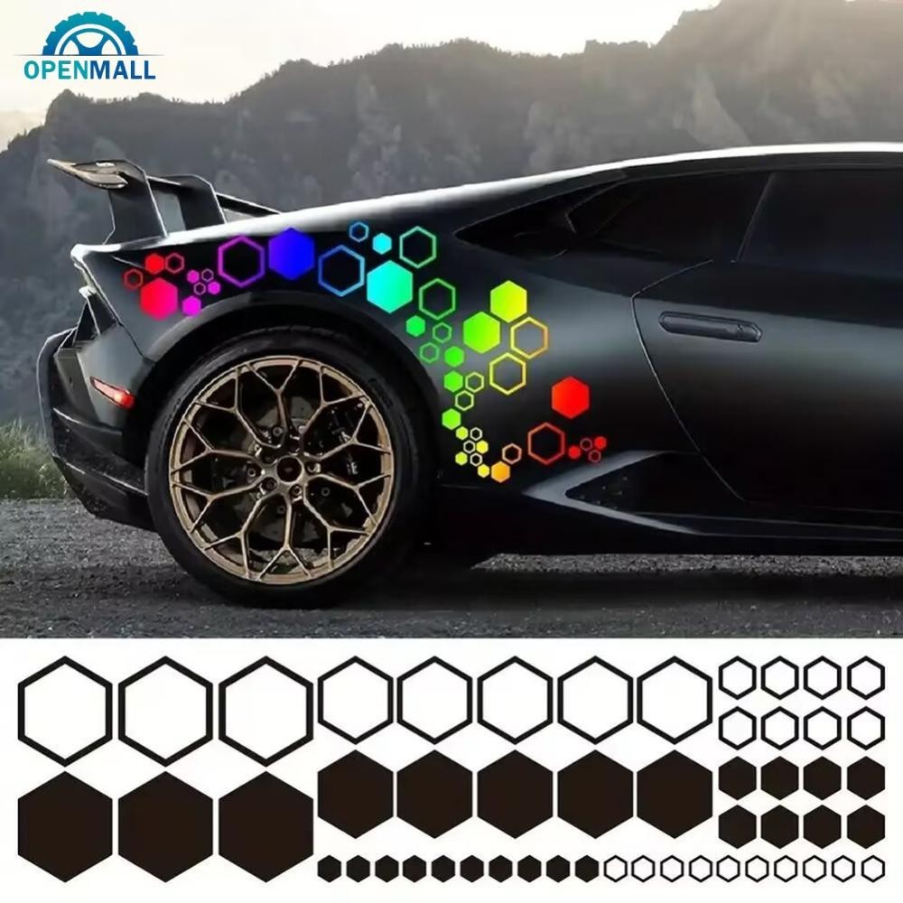 OPENMALL 52Pcs/Set Car Body Honeycomb Auto Vinyl Decals Large Small ...